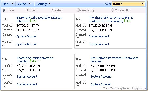 SharePoint: List View Styles | Mike Smith's Tech Training Notes ...